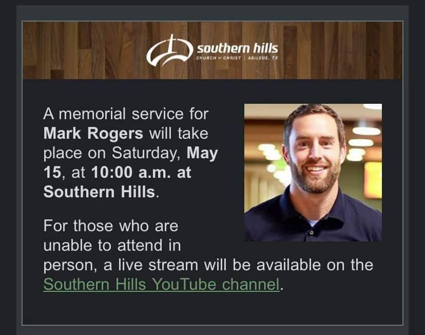 Mark Rogers Memorial Scheduled | Spirit Of Abilene